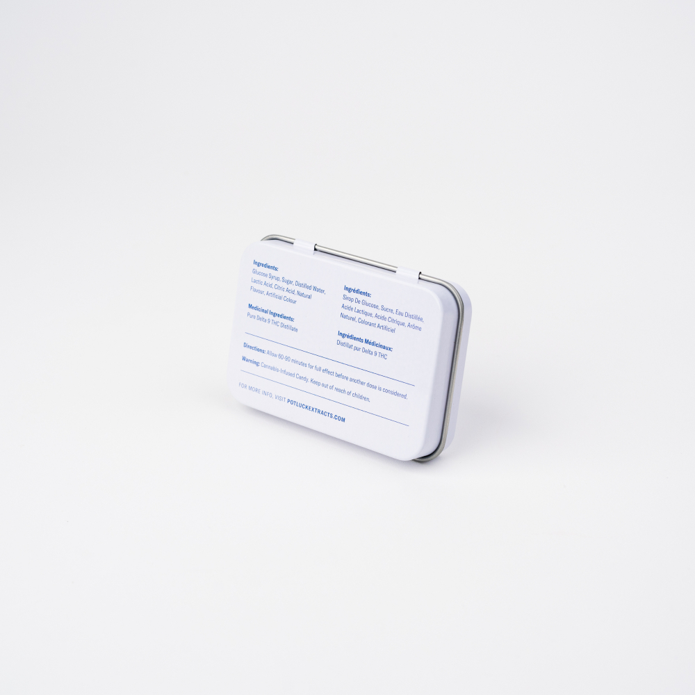 Potluck – Sour Blue Raspberry Hard Candies 300mg – Canna Sweets Mail ...