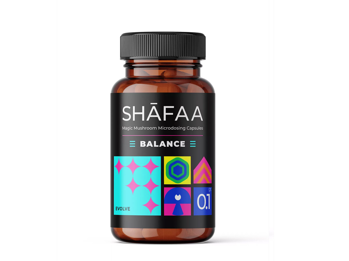 Shafaa Evolve Balance Magic Mushroom Microdosing Capsules 500 Mg
