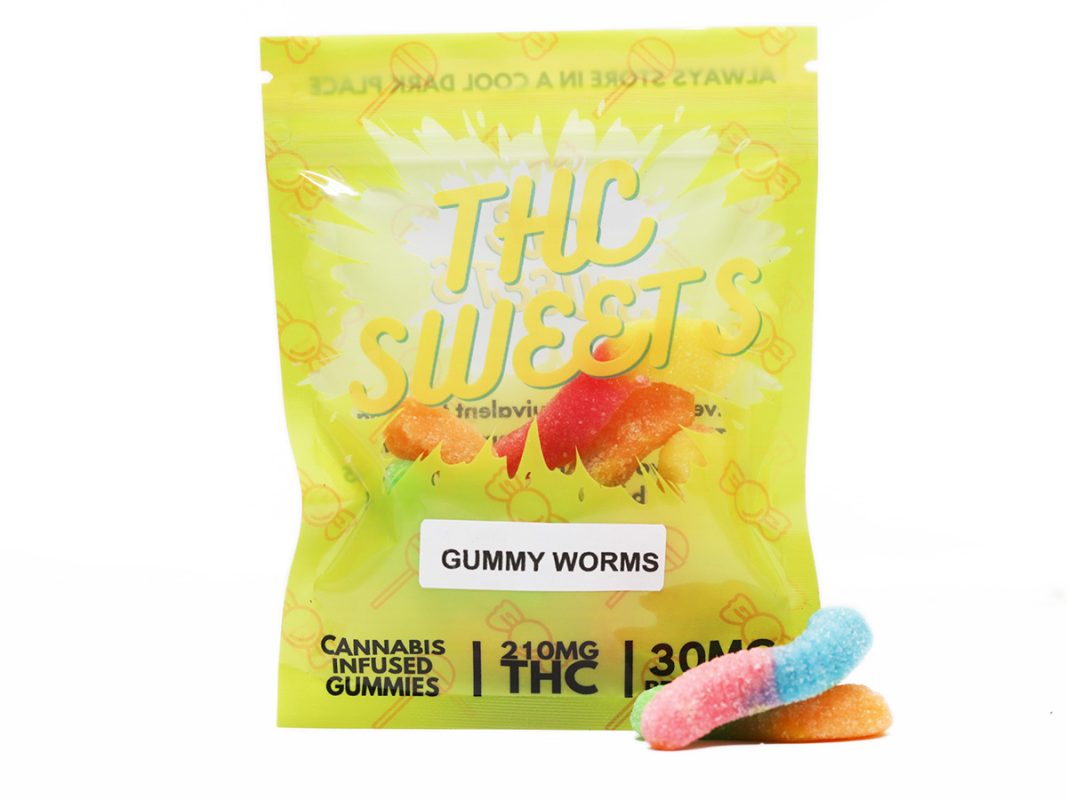 THC Sweets – Gummy Worms 210MG – Canna Sweets Mail Order Marijuana