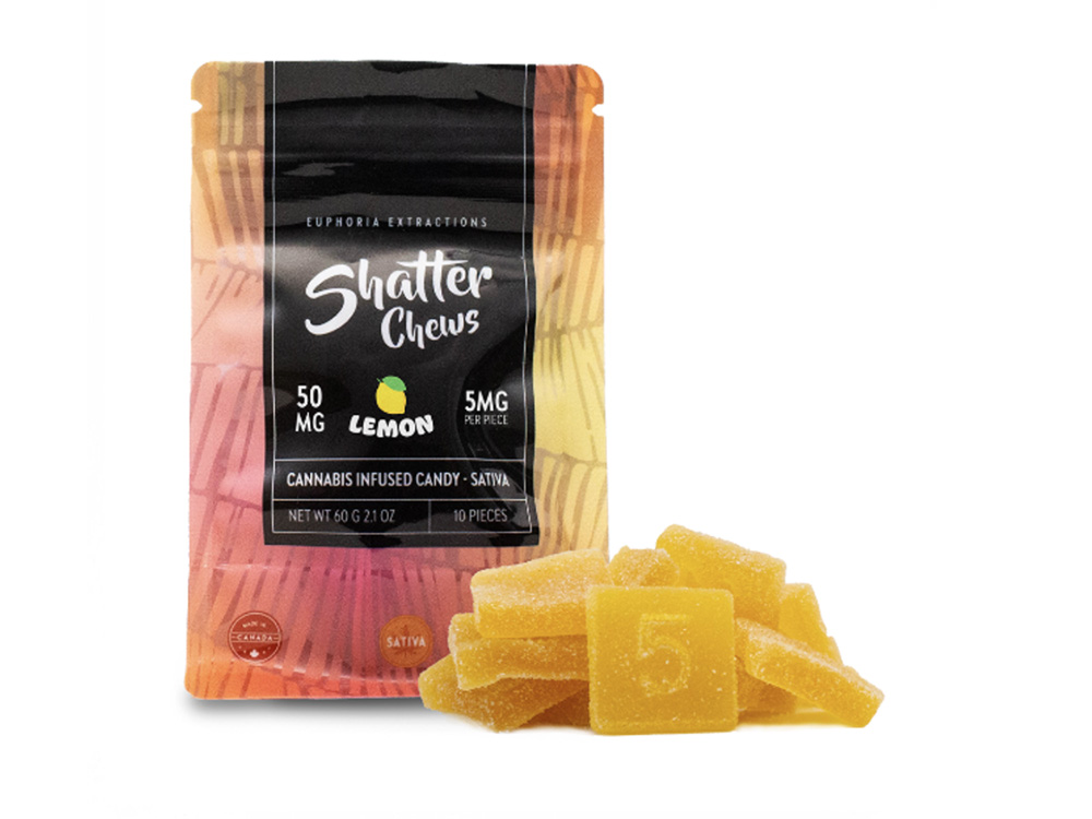 Euphoria Extractions – Shatter Chews – Lemon 50MG (Sativa) – Canna ...